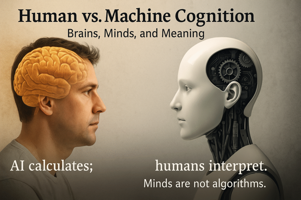 Human vs. Machine Cognition: Brains, Minds, and Meaning